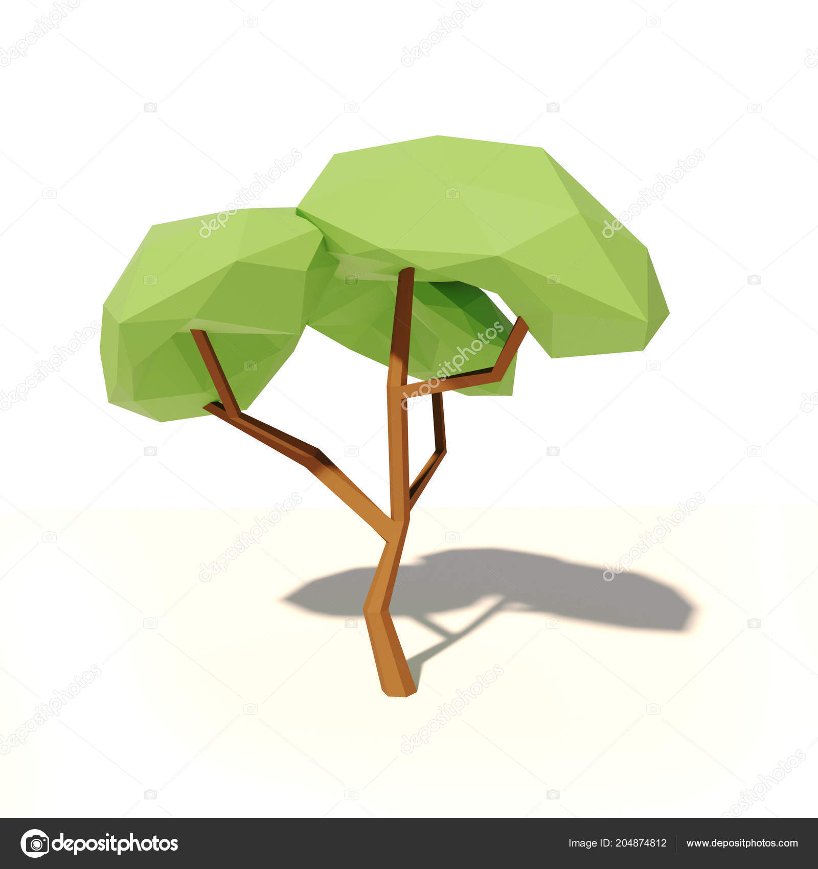 Cartoon Tree White Background Stock Photo by ©digitalgenetics 204874812