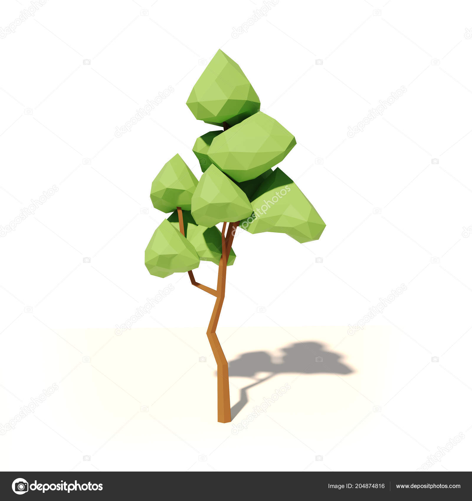 Cartoon Tree White Background Stock Photo by ©digitalgenetics 204874816