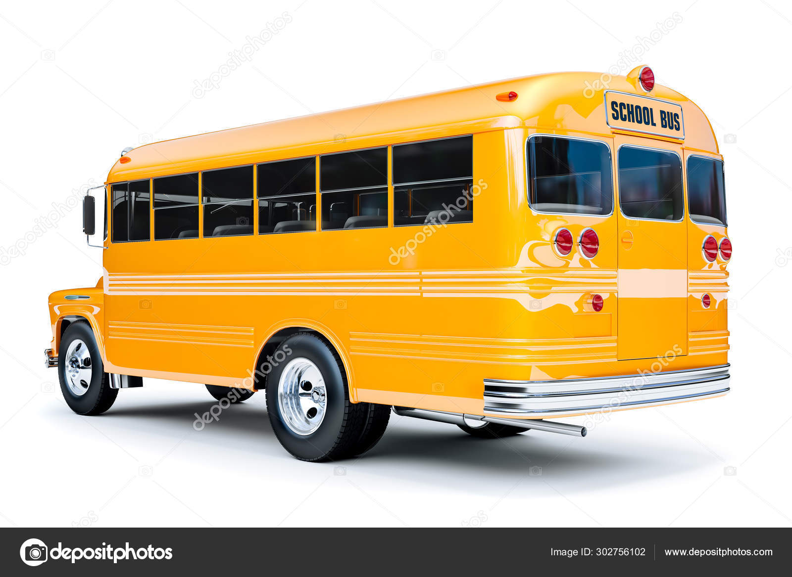 School Bus White Background Stock Photo by ©digitalgenetics 302756102