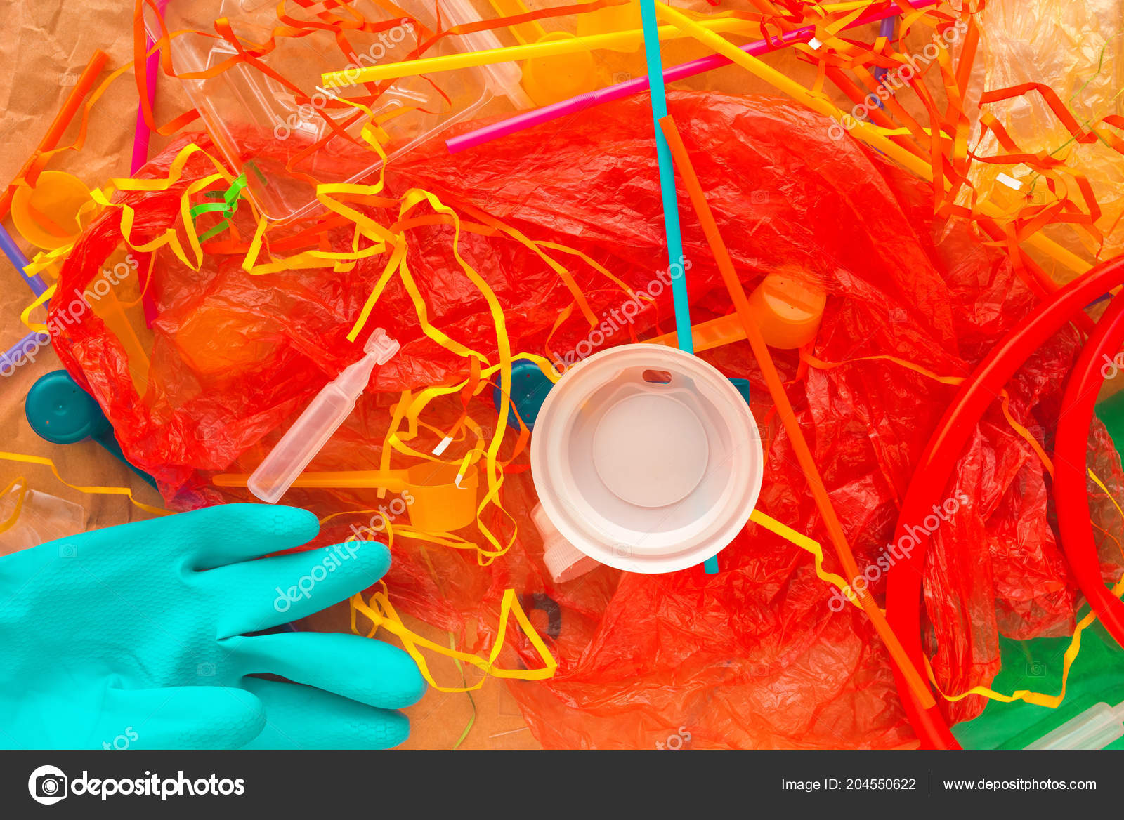 Colorful Plastic Rubbish Garbage Pile Conceptual Image Environmental ...