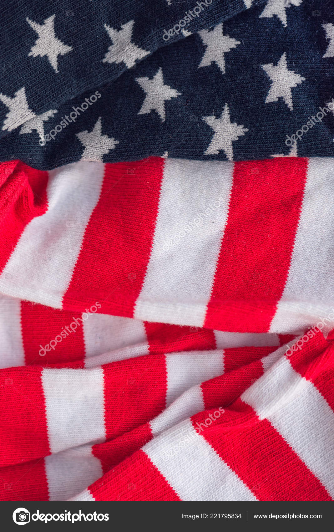 Piece Clothing Usa Flag Pattern Close Selective Focus Stock Photo by ...