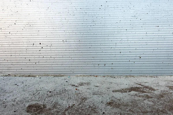 Dirty Industrial Interior Background Concrete Flooring Metal Wall Stock ...