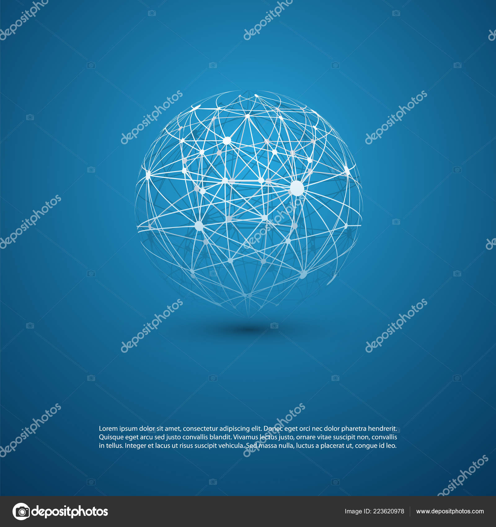 Global Networks - Transparent Wireframe Globe Design, Technology ...