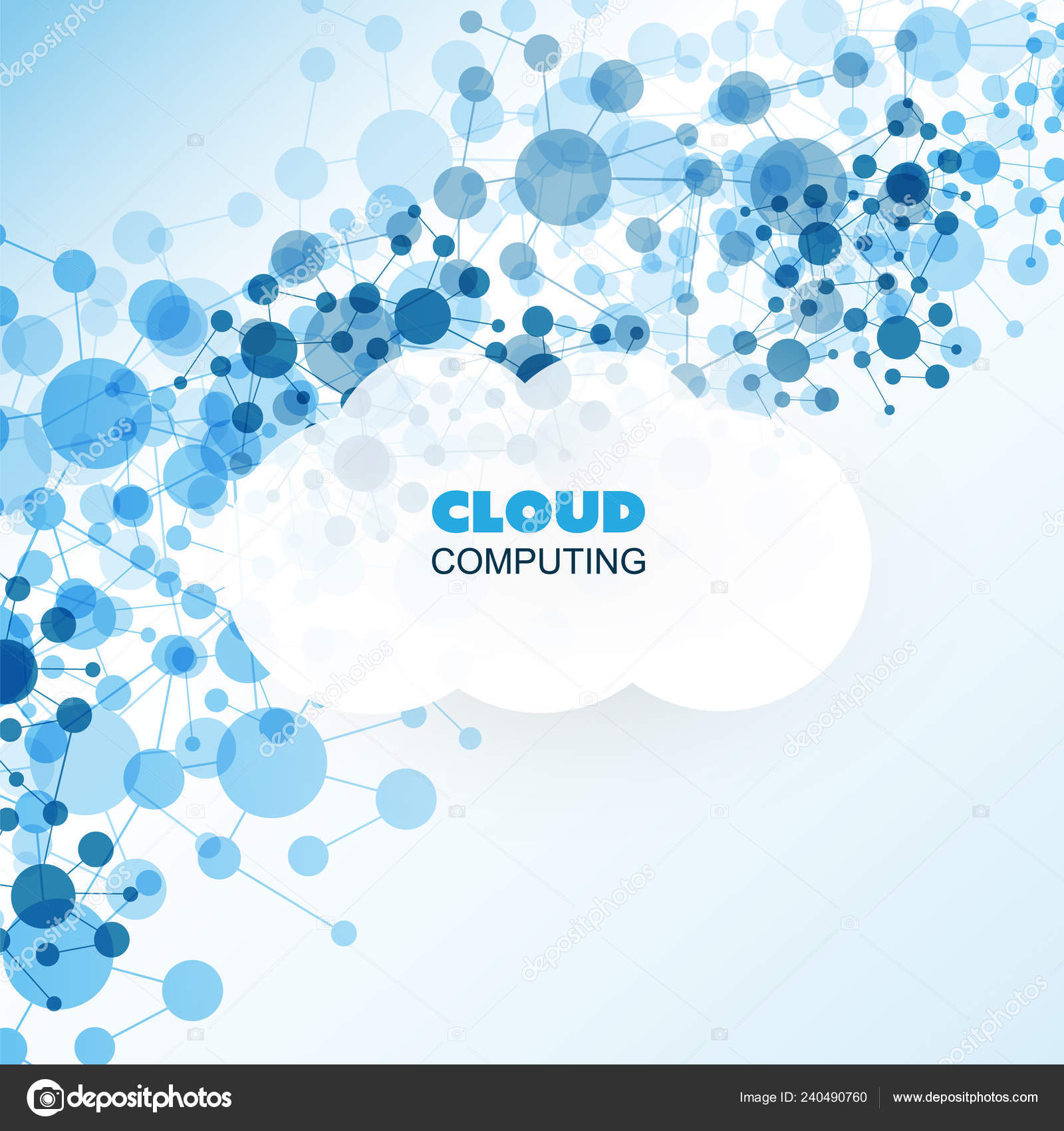 Cloud Computing Design Concept Digital Connections Technology ...