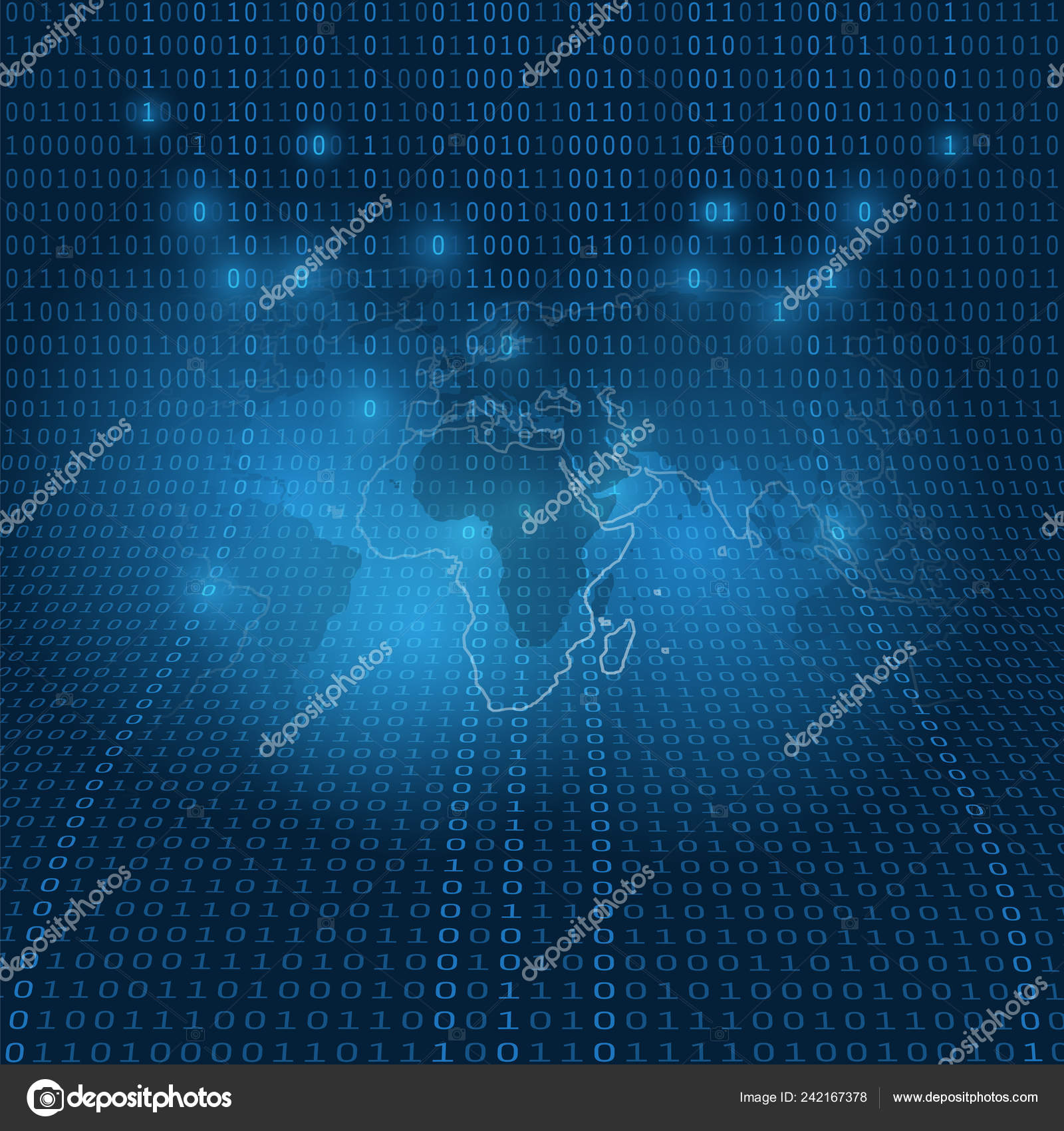 Digital Matrix Bits Pattern Ones Zeros Abstract Modern Digital ...