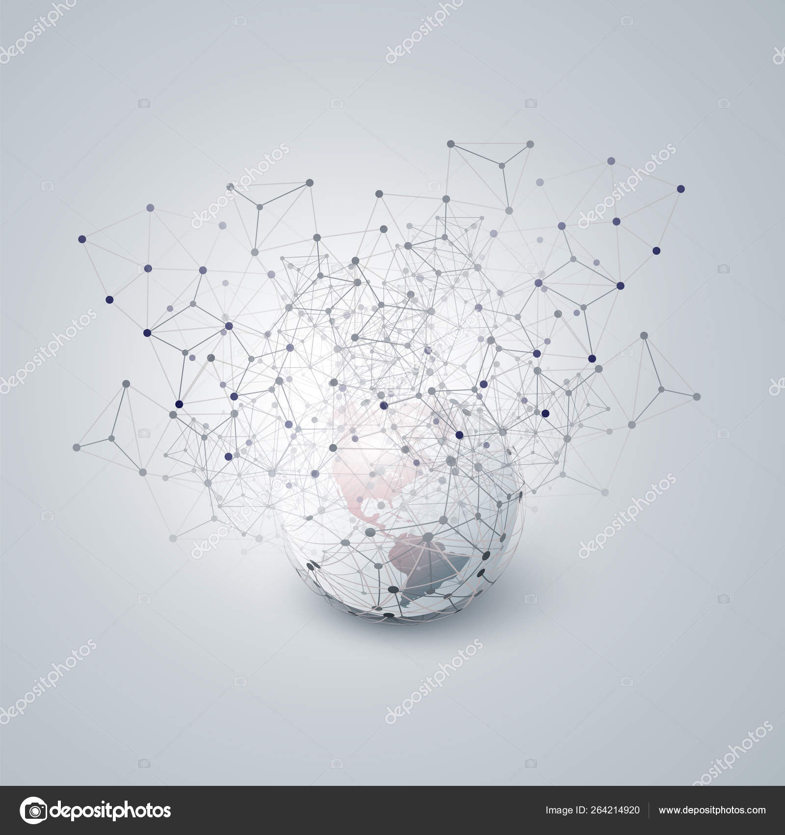 Cloud Computing Global Networks Concept Design Earth Globe — Stock Vector © bagotaj #264214920