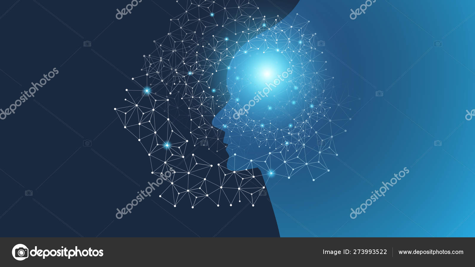 Machine Learning Artificial Intelligence Cloud Computing Networks Design Concept Geometric Stock ...