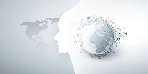 Modern Style Futuristic Machine Learning, Artificial Intelligence, Cloud Computing and IoT ...