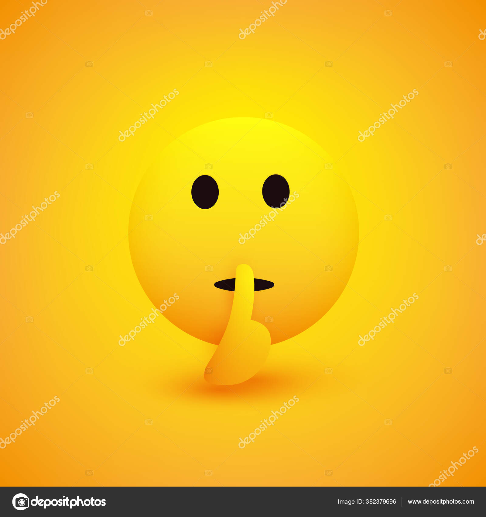 Serious Looking Shushing Face Showing Make Silence Sign Emoticon Open ...