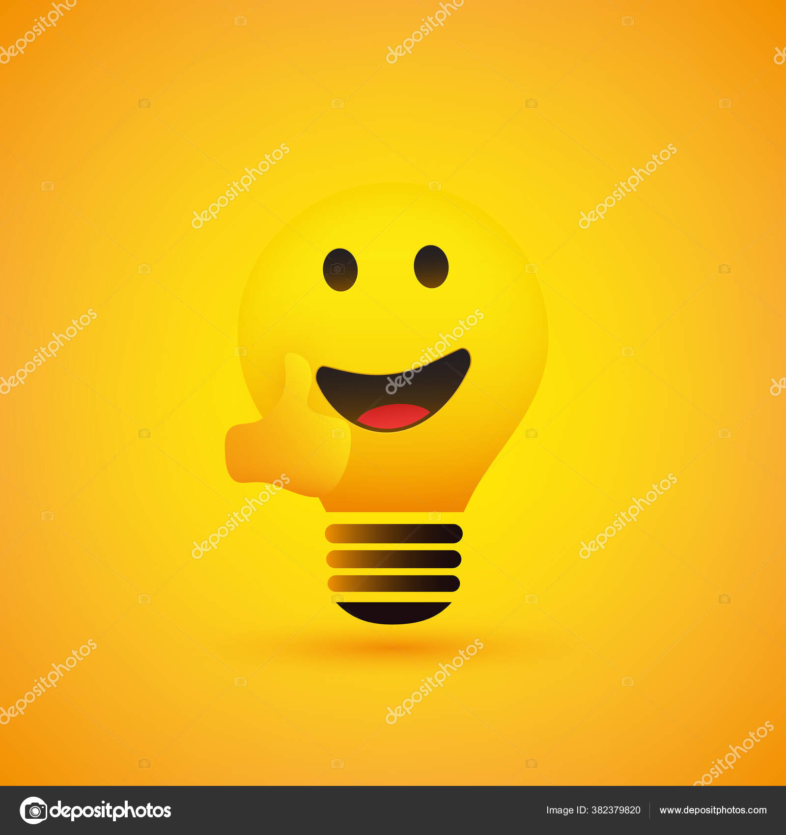 Light Bulb Smiley Face
