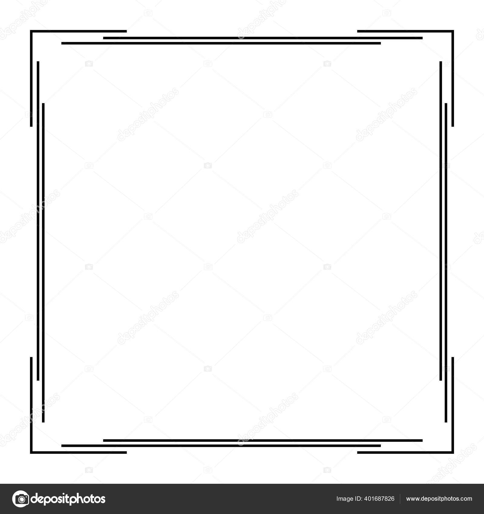 Geometric Art Deco Border Black And White