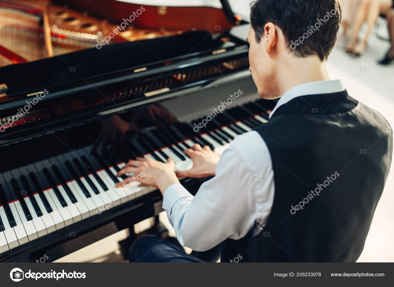 Grand Piano Back View