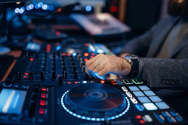 Sound Operator Hands Remote Control Panel Recording Studio Musician ...