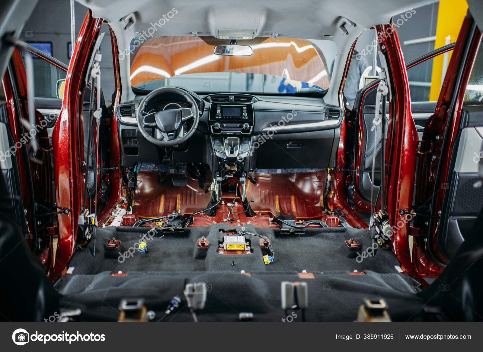 Deep Car Tuning Disassembled Vehicle Interior Closeup Nobody Auto ...