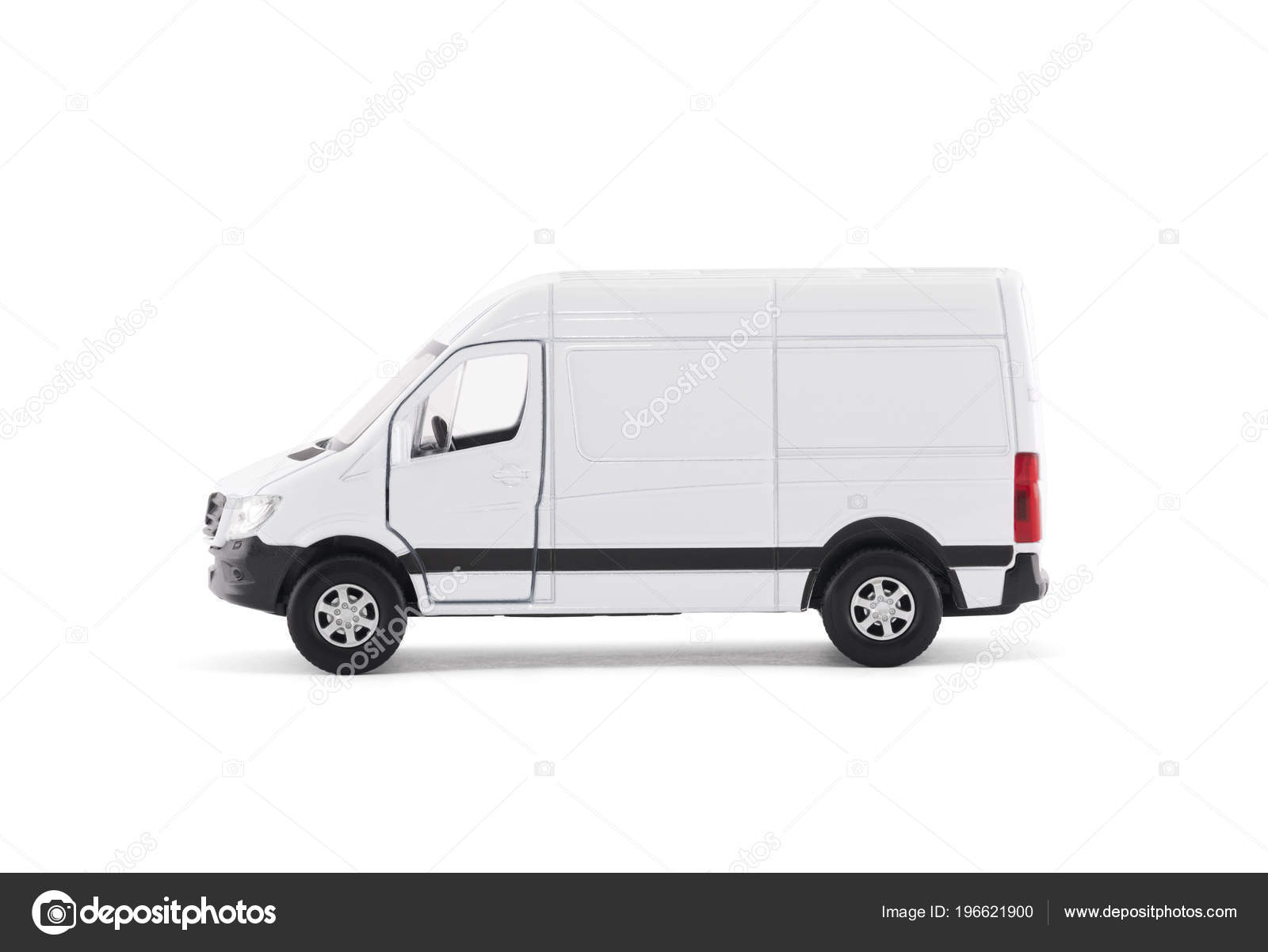 Transport White Van Car White Background Clipping Path Stock Photo by ...