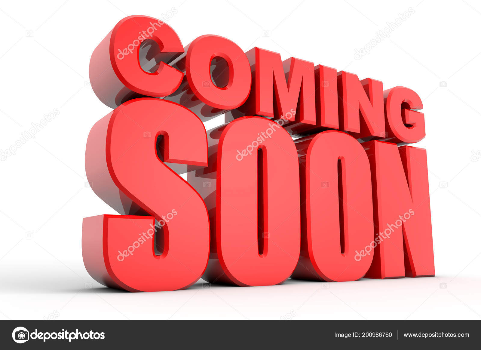 Coming Soon Logo 3d