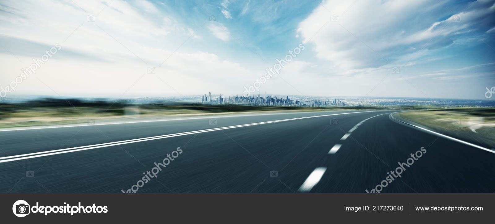 Empty Highway Modern City — Stock Photo © zhudifeng #217273640
