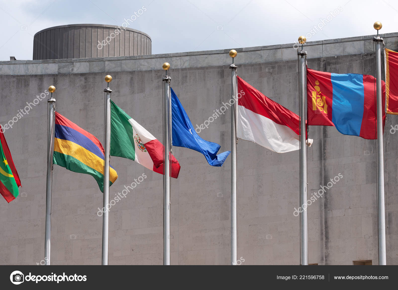 Set Coloured Flags Many Nations World Waving All Stock Photo by ...