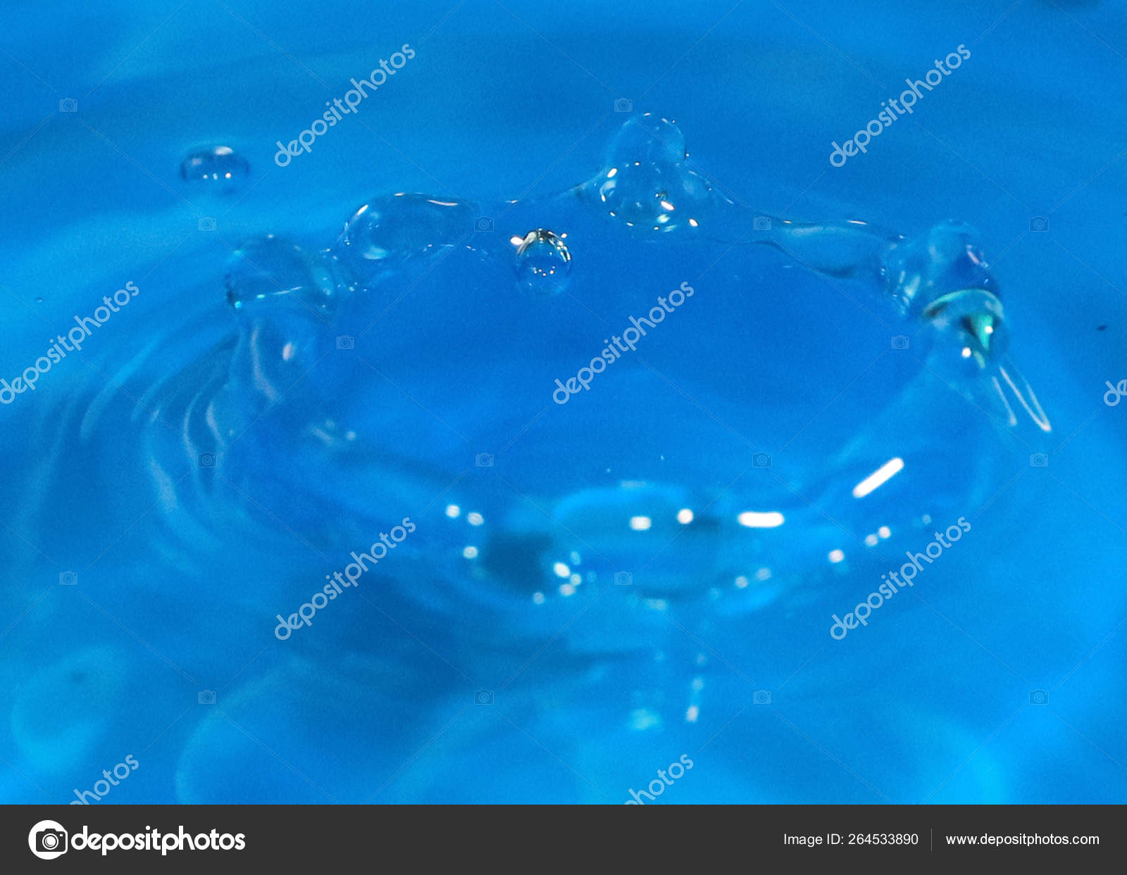 Drop Pure Water Splash Surface Liquid — Stock Photo © BurAndrew #264533890