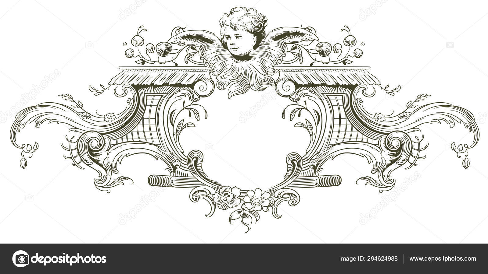 Luxury vector frame with border in rococo style Stock Vector by ©bomg11 ...