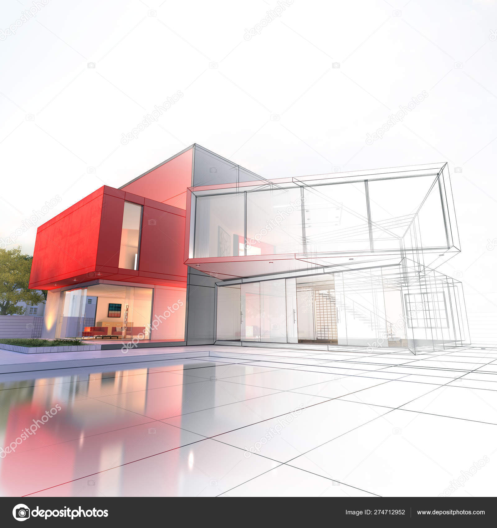 Luxury house project — Stock Photo © franckito #274712952