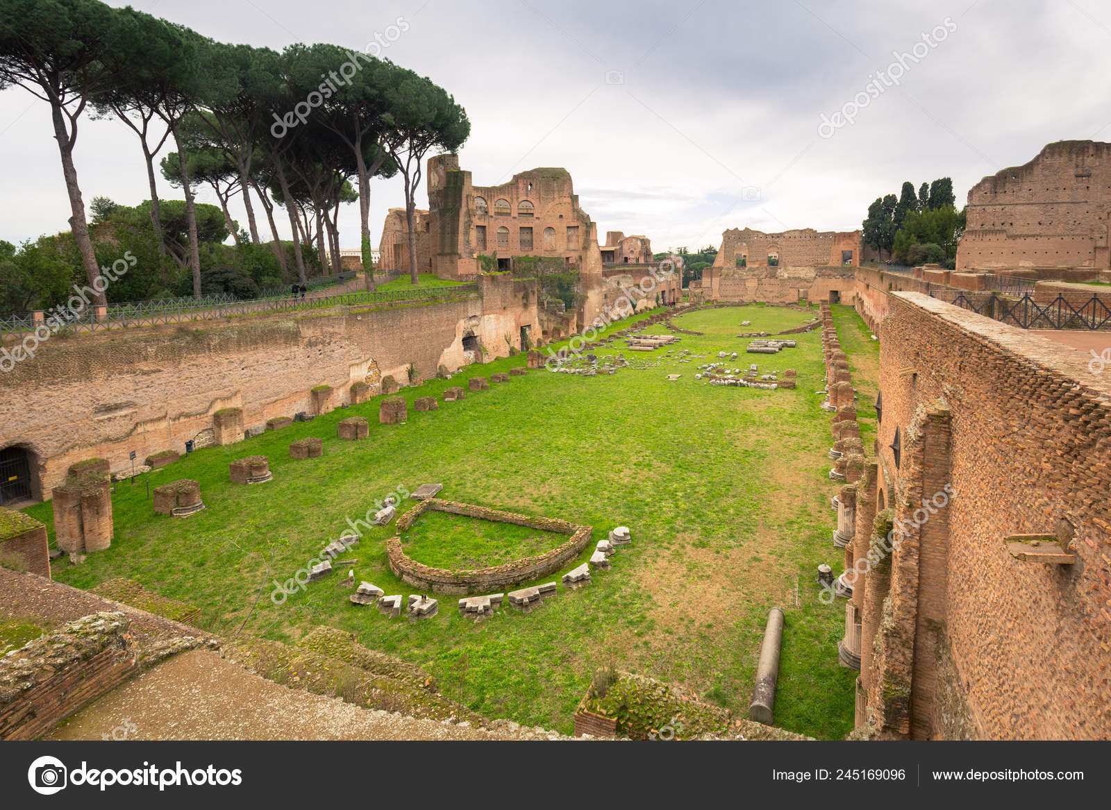 Ruins Hippodrome Domitian Ancient Rome Italy — Stock Photo © Patryk ...