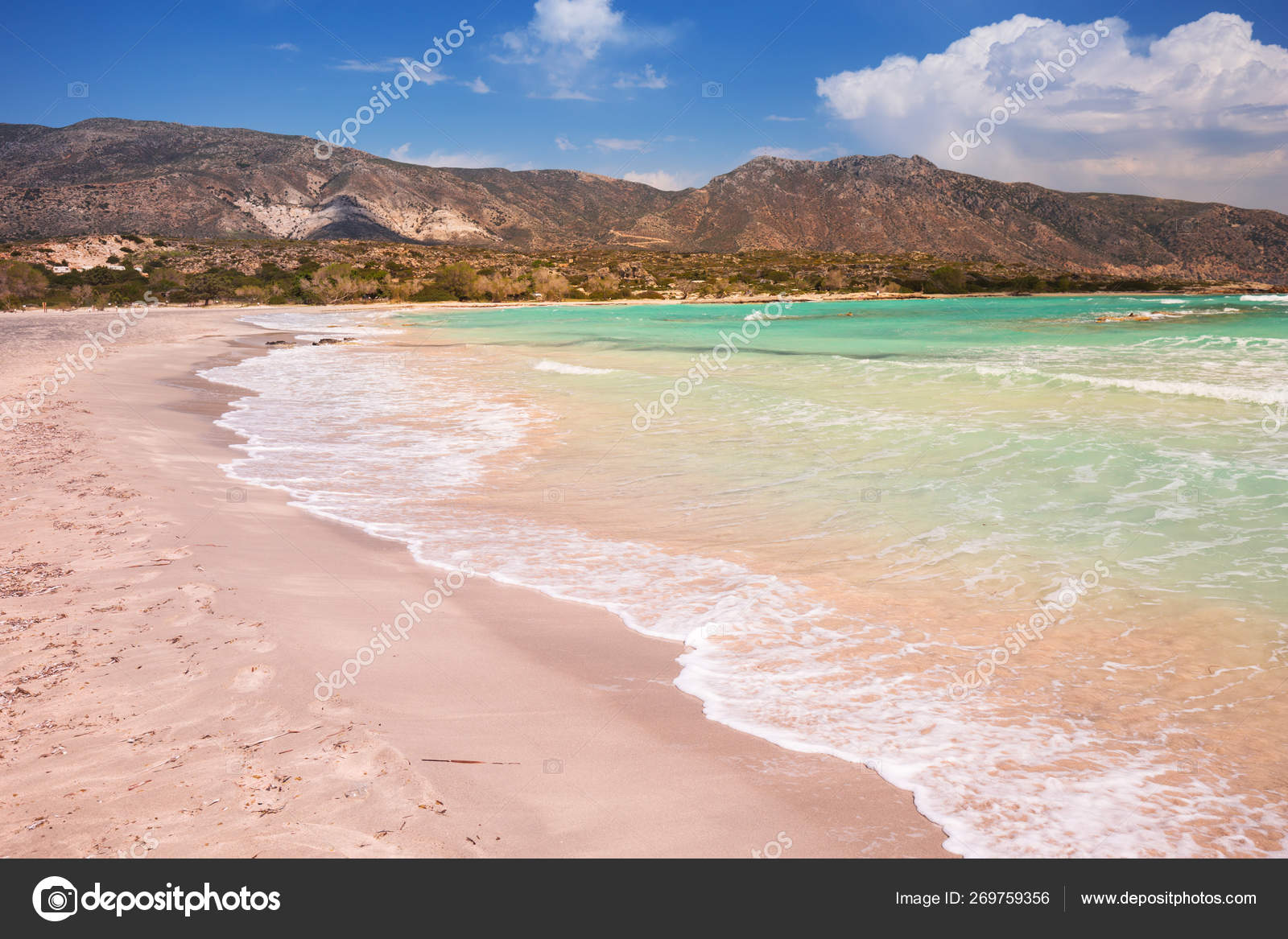 Playa Elafonissi Con Arena Rosa Creta Grecia — Foto de stock #269759356 ...