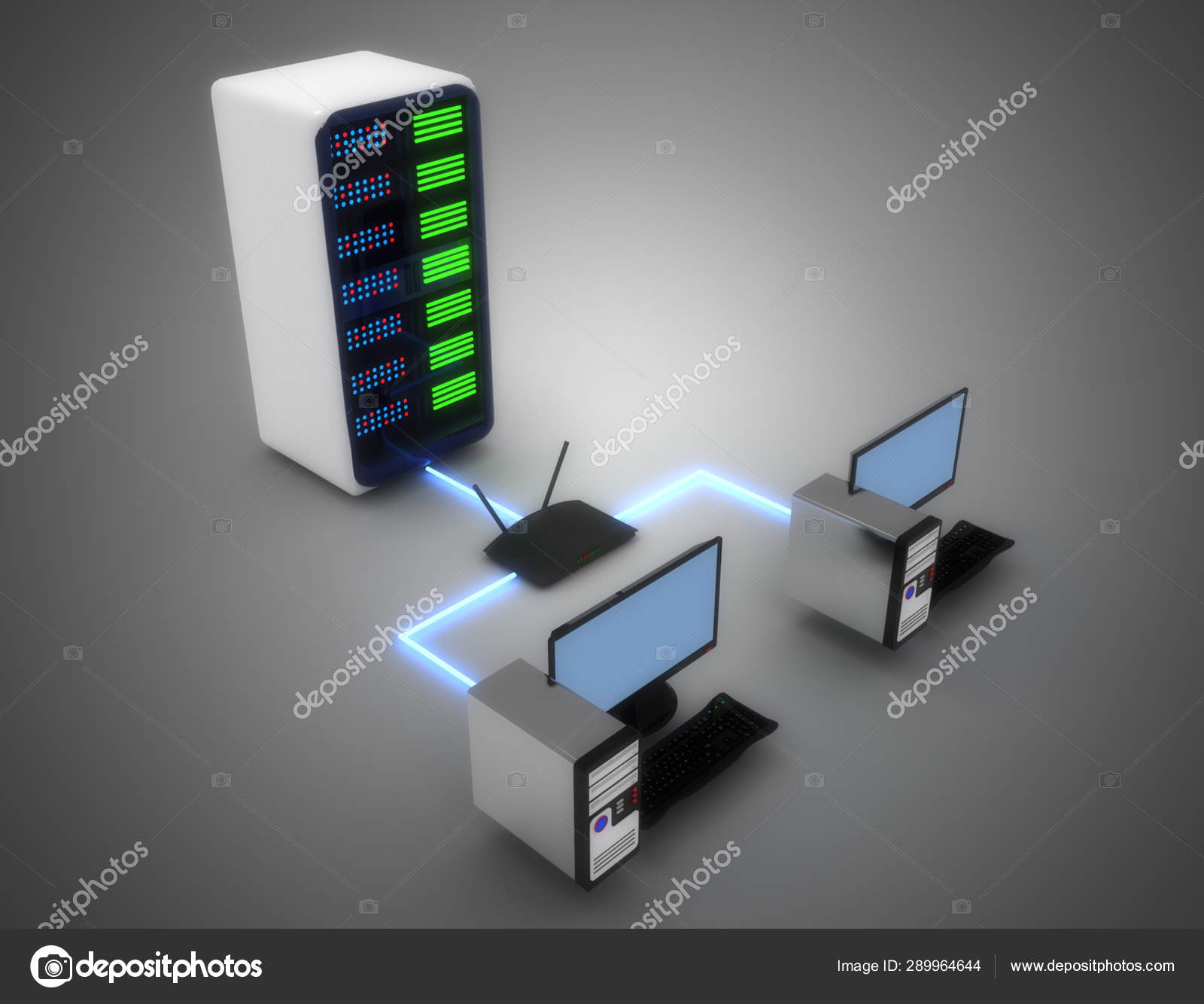 3d internet network concept .3d illustration — Stock Photo © andreync ...