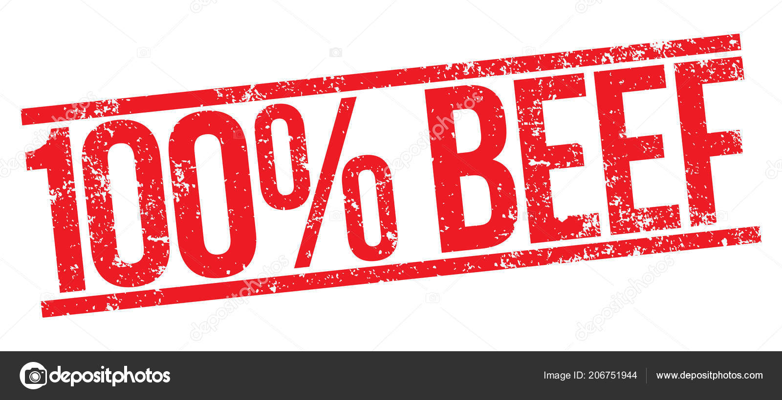 100 Carne Res Vector Sello Rojo Vector de stock #206751944 de ...