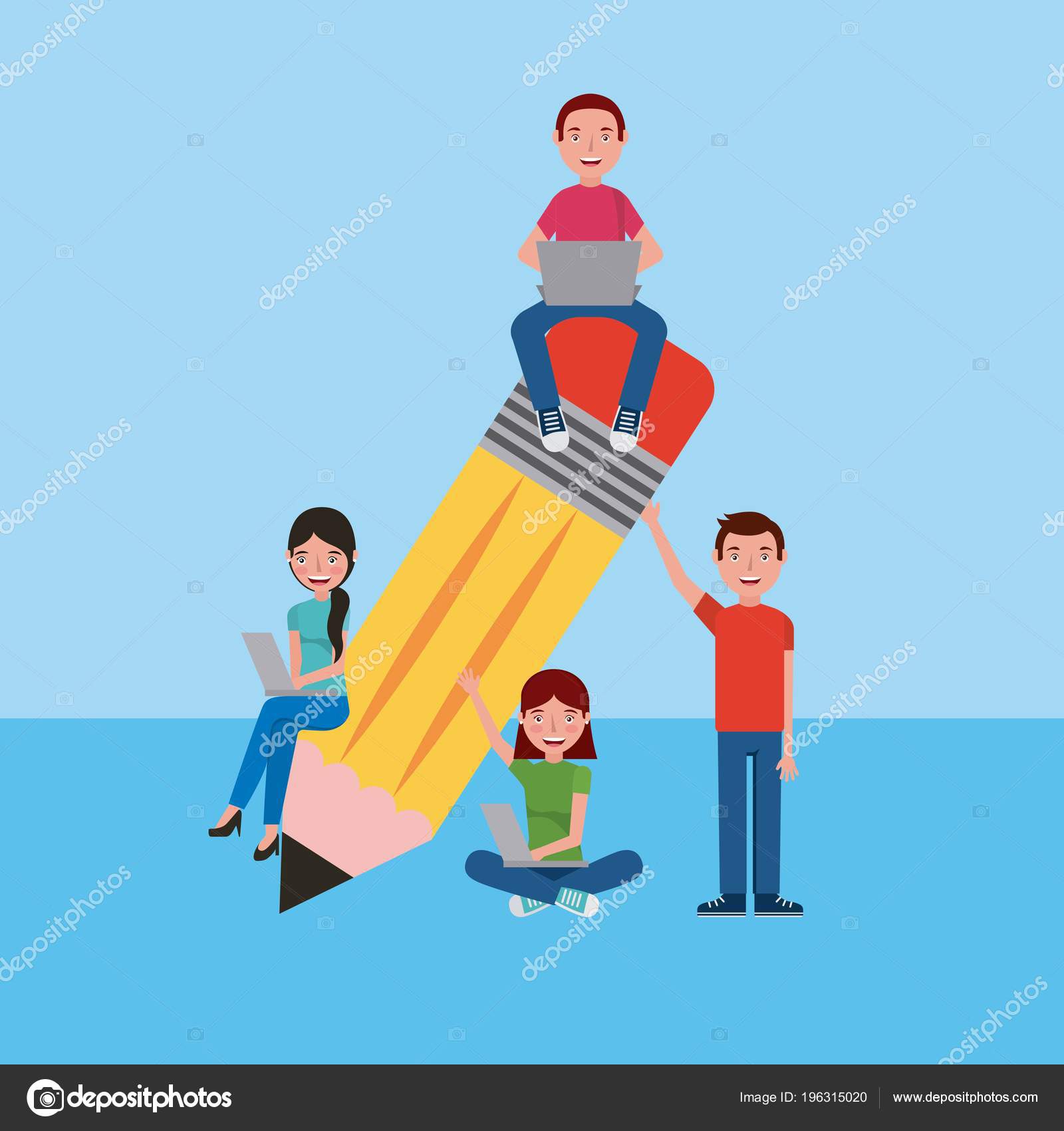 People learning education related Stock Vector Image by ©yupiramos ...