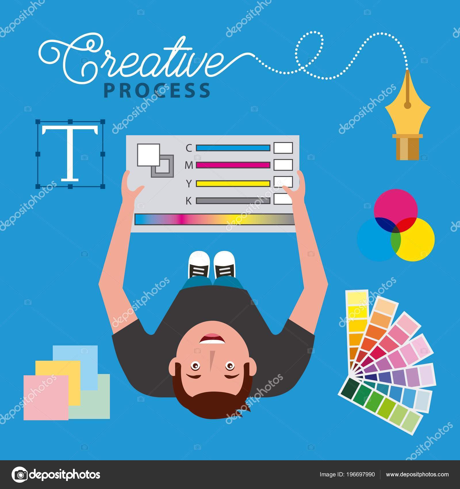 People working creative process Stock Illustration by ©yupiramos #196697990