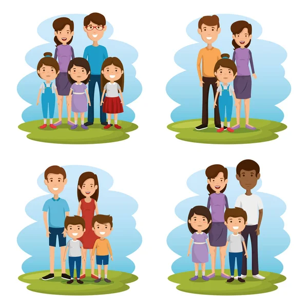 Avatares de la familia Vector Art Stock Images | Depositphotos