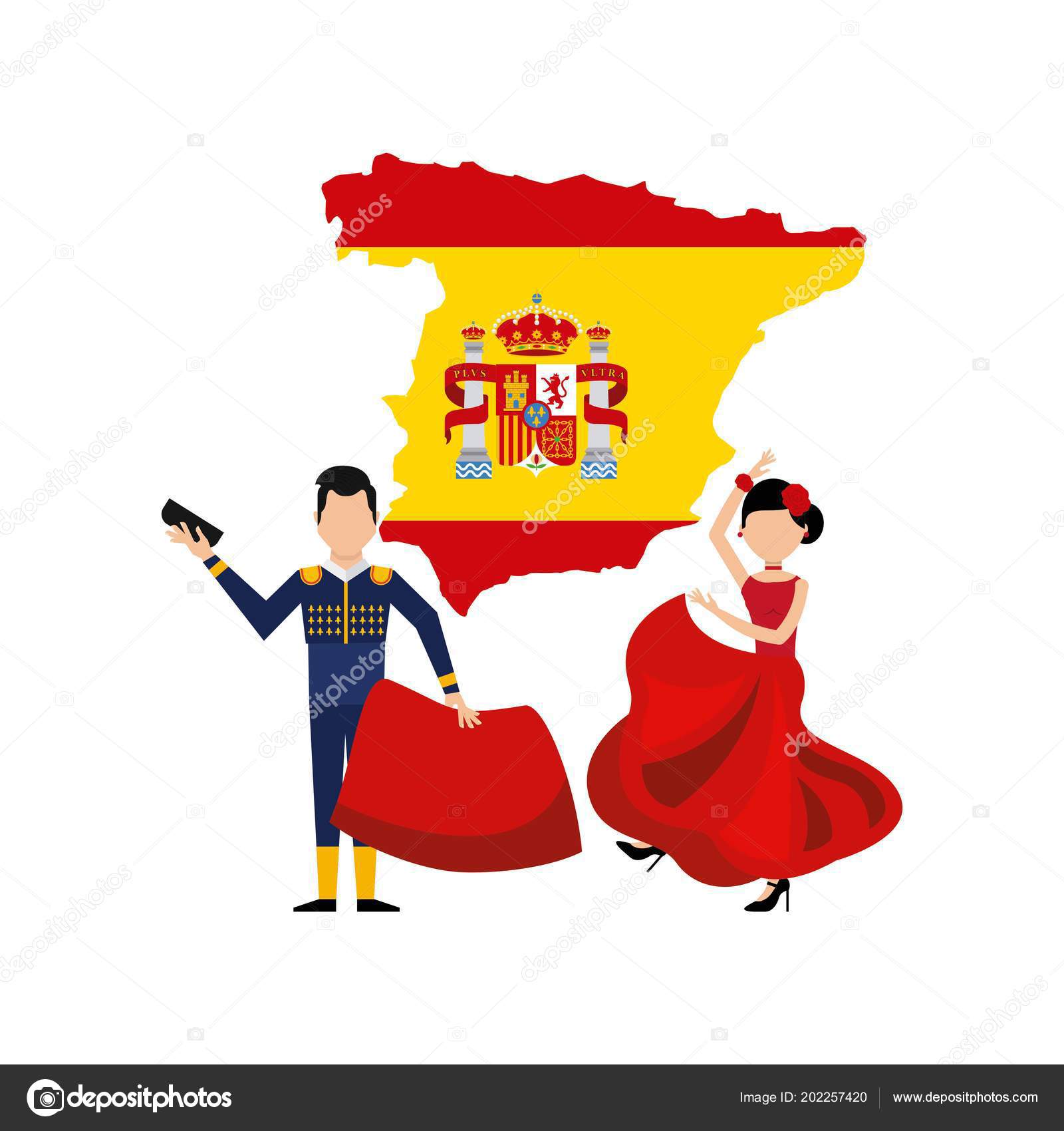 Map classic icon of Spanish culture Stock Vector by ©yupiramos 202257420