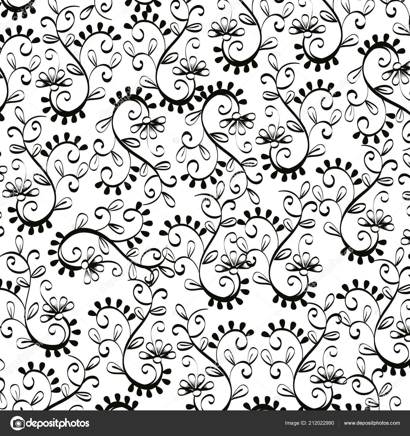 Victorian and floral monochrome background Stock Vector Image by ...