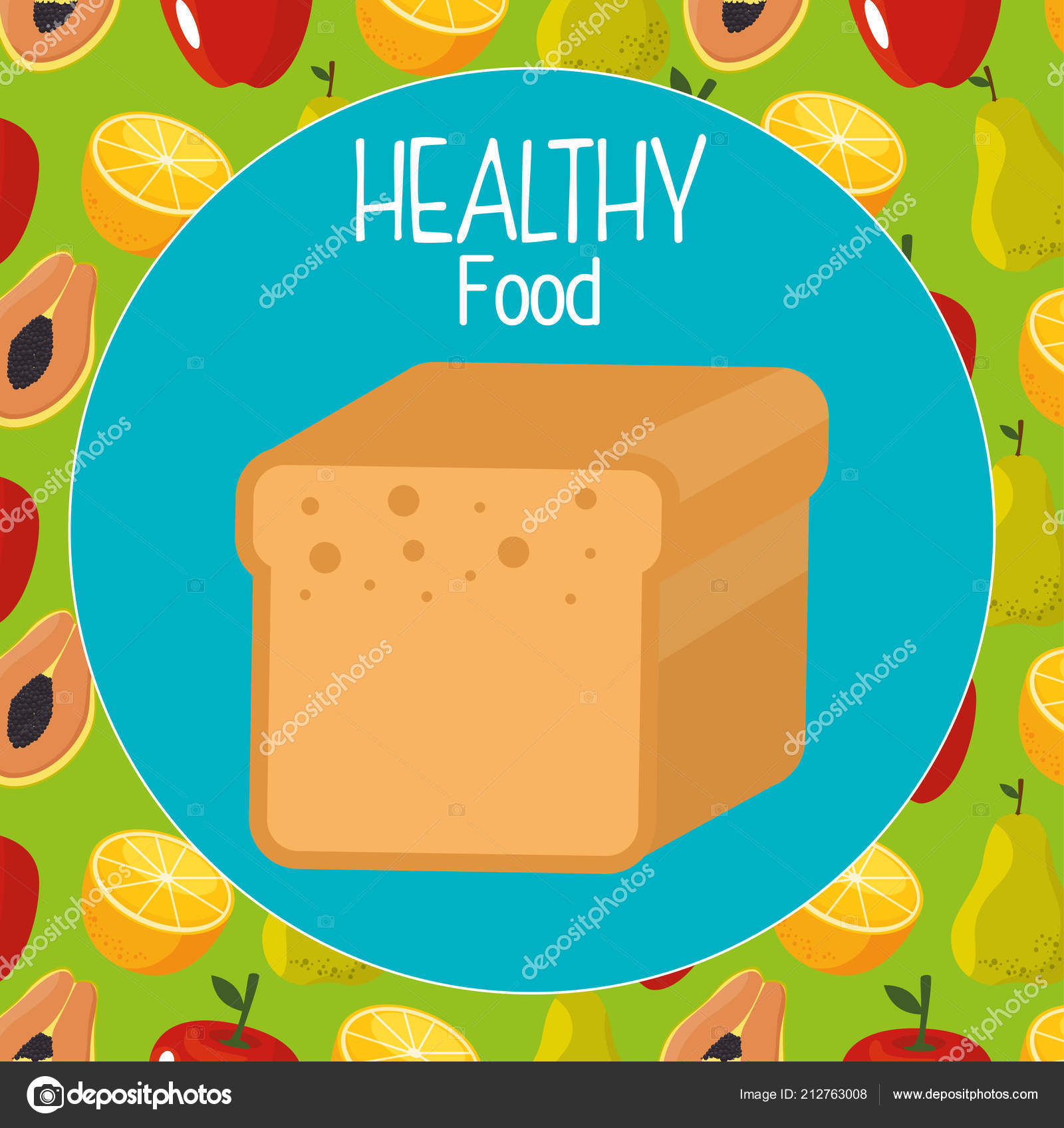 Delicious bread toast healthy food Stock Vector Image by ©yupiramos ...