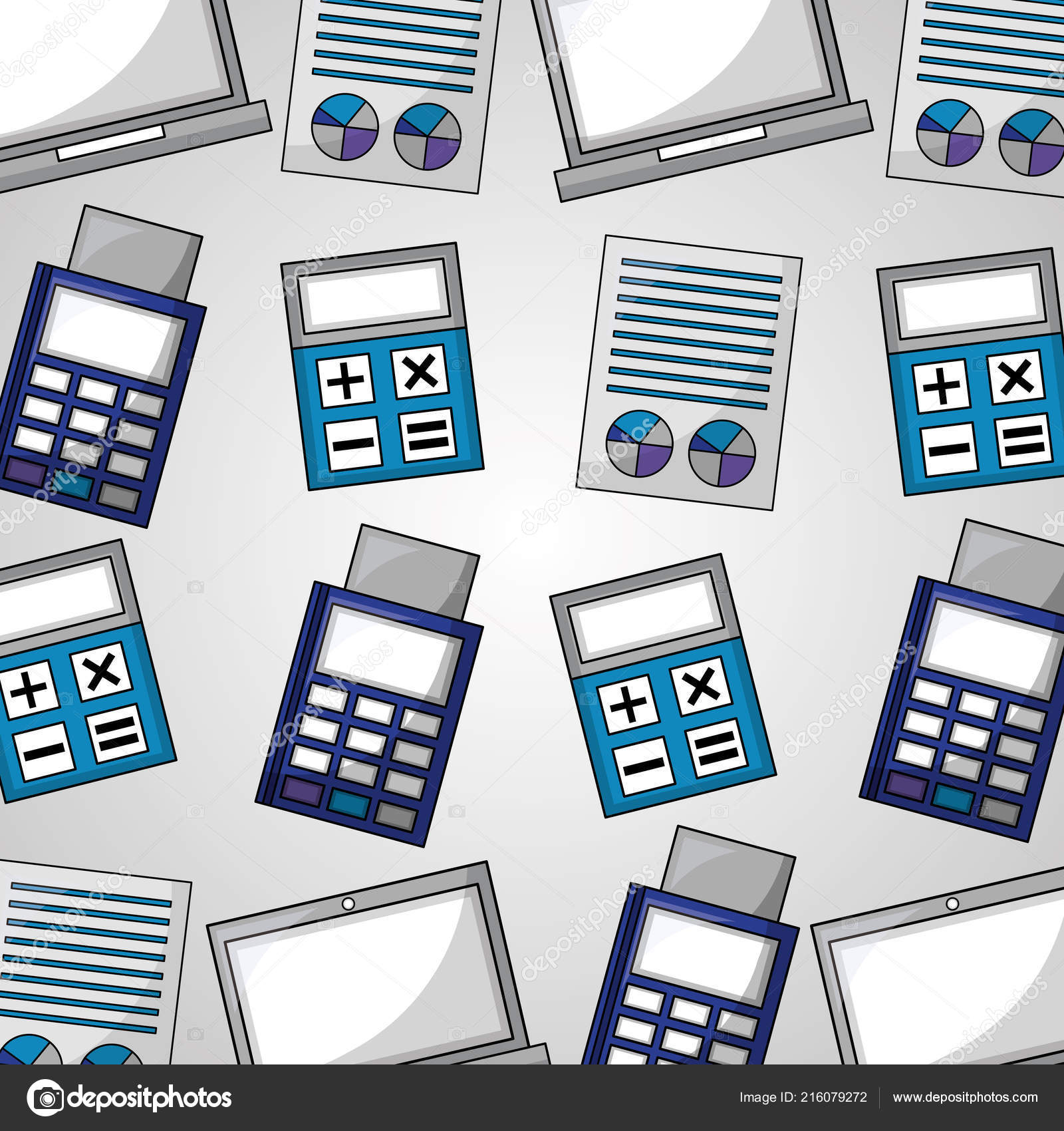 Foreign Exchange Calculator Electronic Payment Background Vector ...