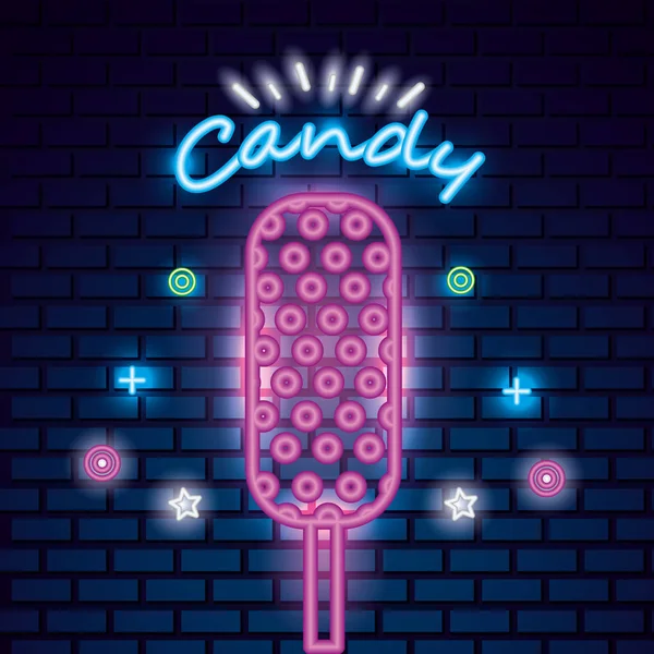 Caramelo Dulce Pegatina Signo Piruleta Caramelo Vector Ilustración ...