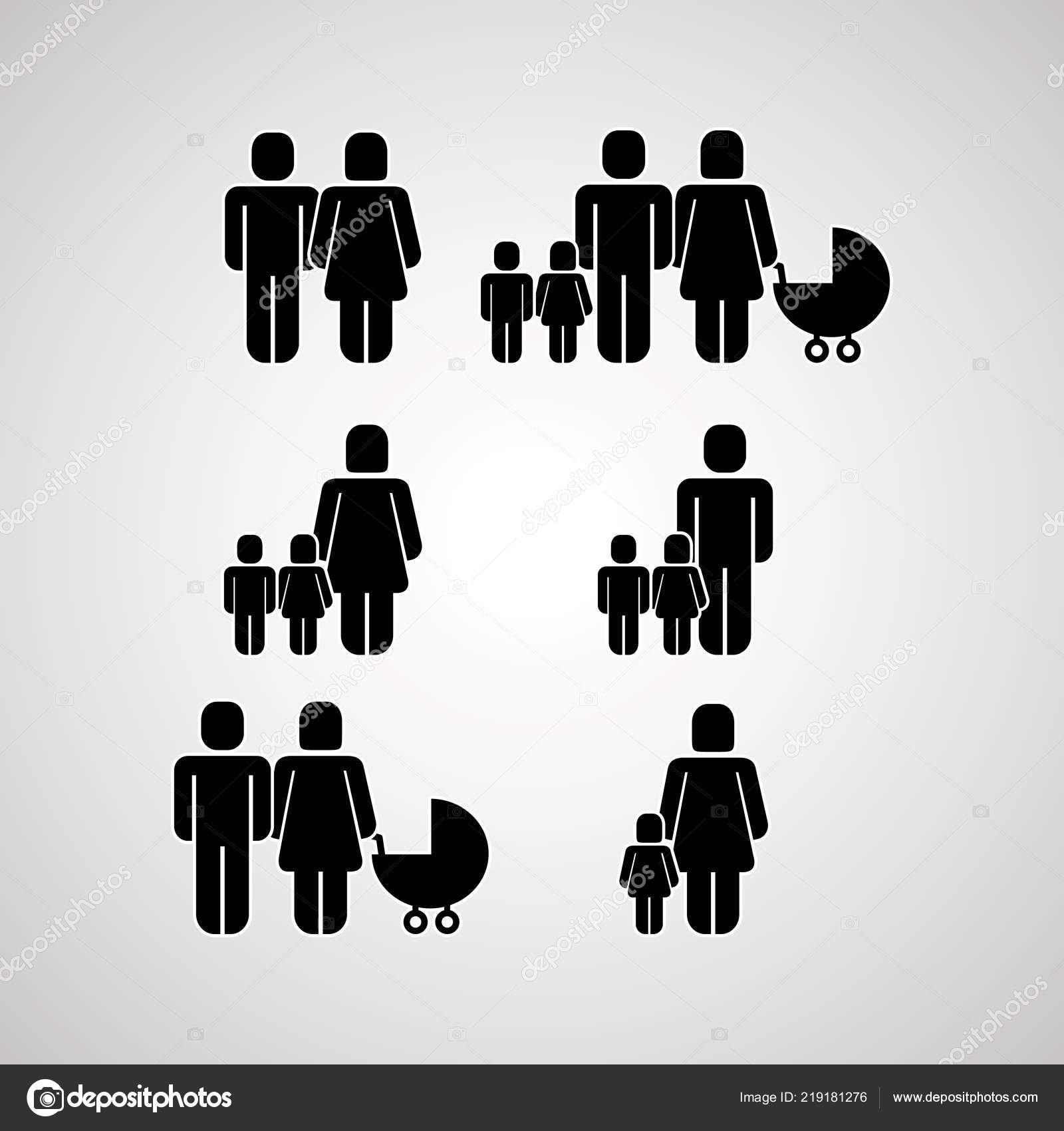 People Group Family Community Pictogram Vector Illustration Stock ...
