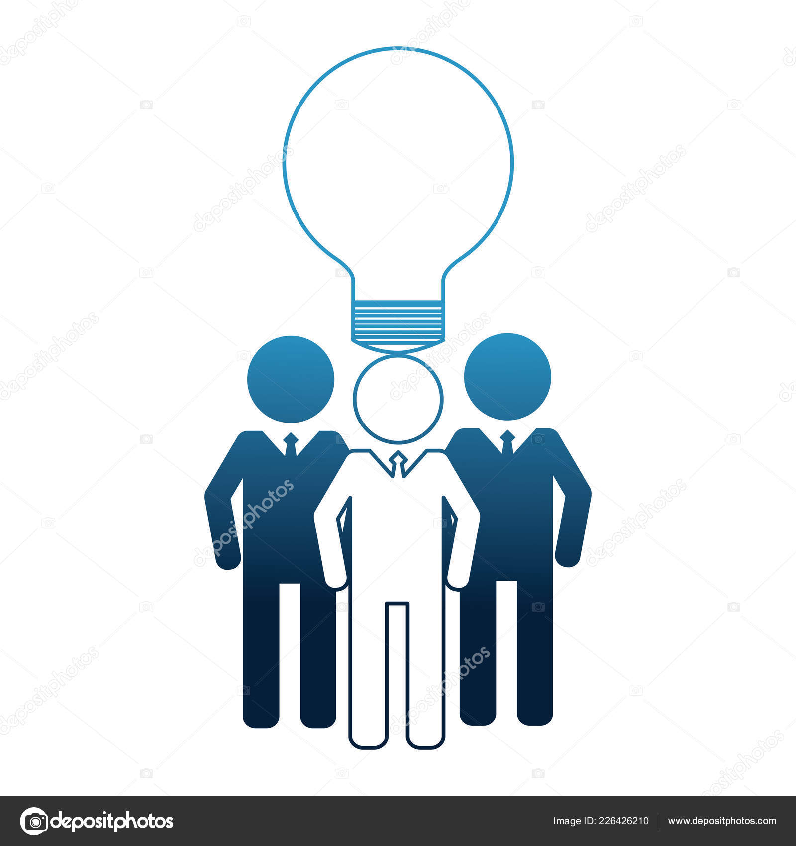 Gente hombre equipo trabajo idea creatividad Vector de stock por ...