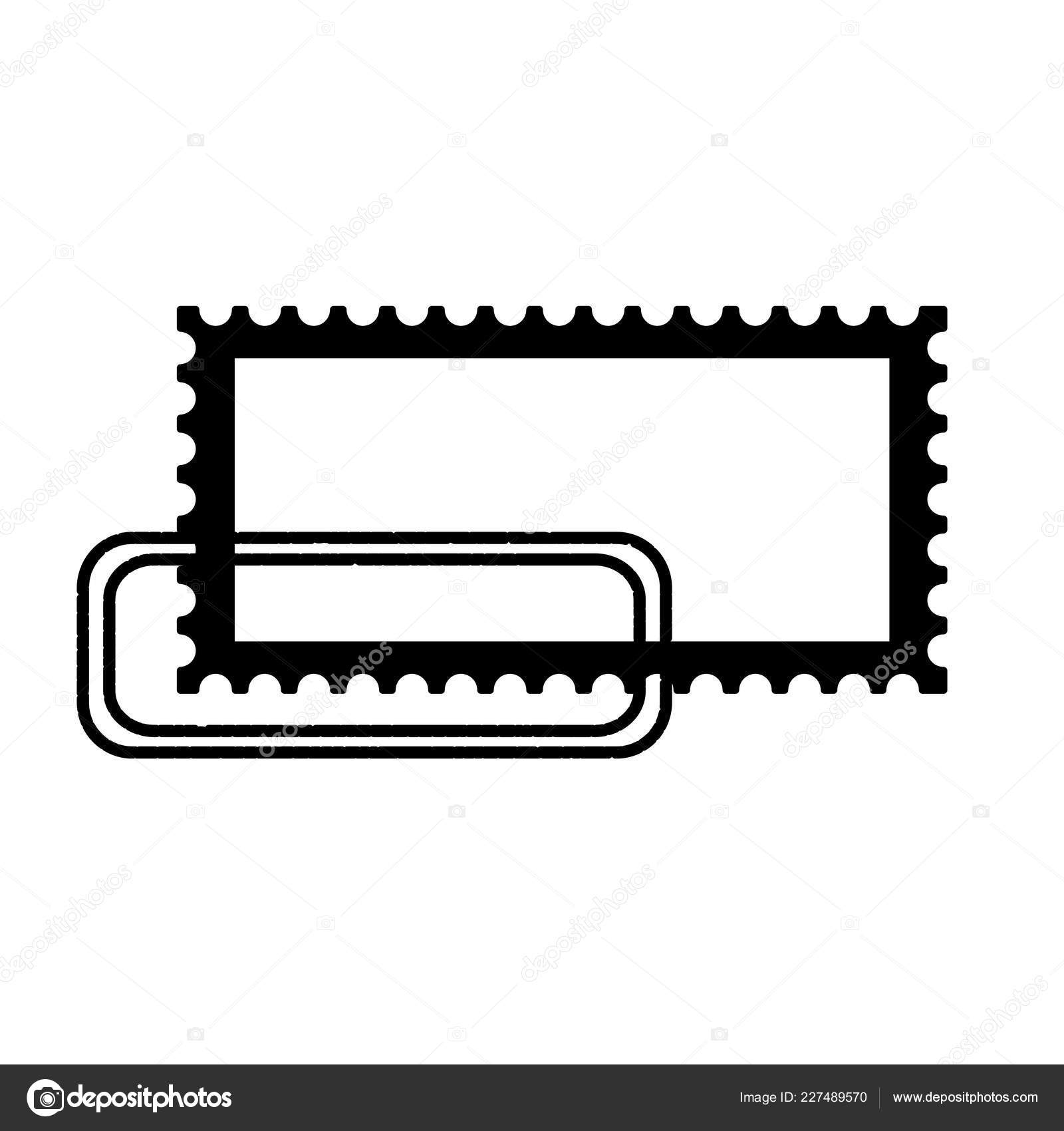 Blank Postage Stamp White Background Vector Illustration Stock Vector ...