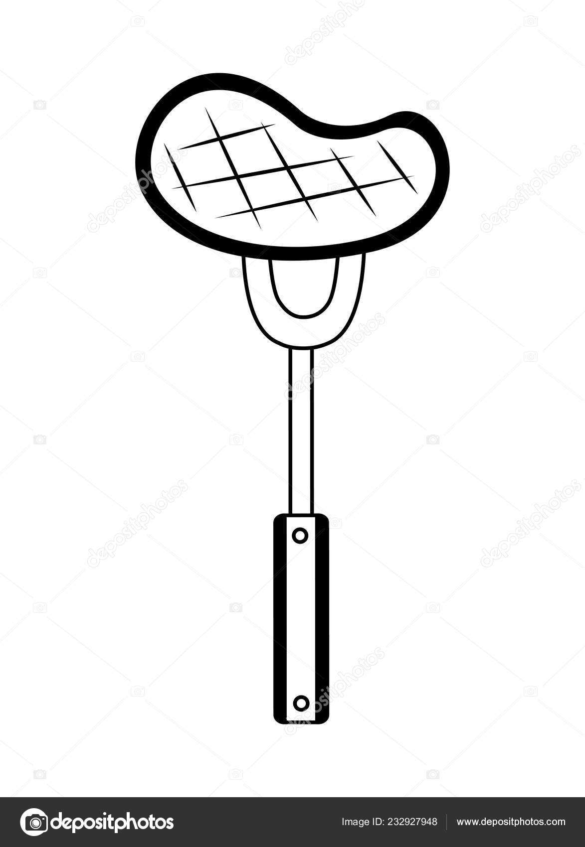 Meat steak with fork Stock Vector Image by ©yupiramos #232927948