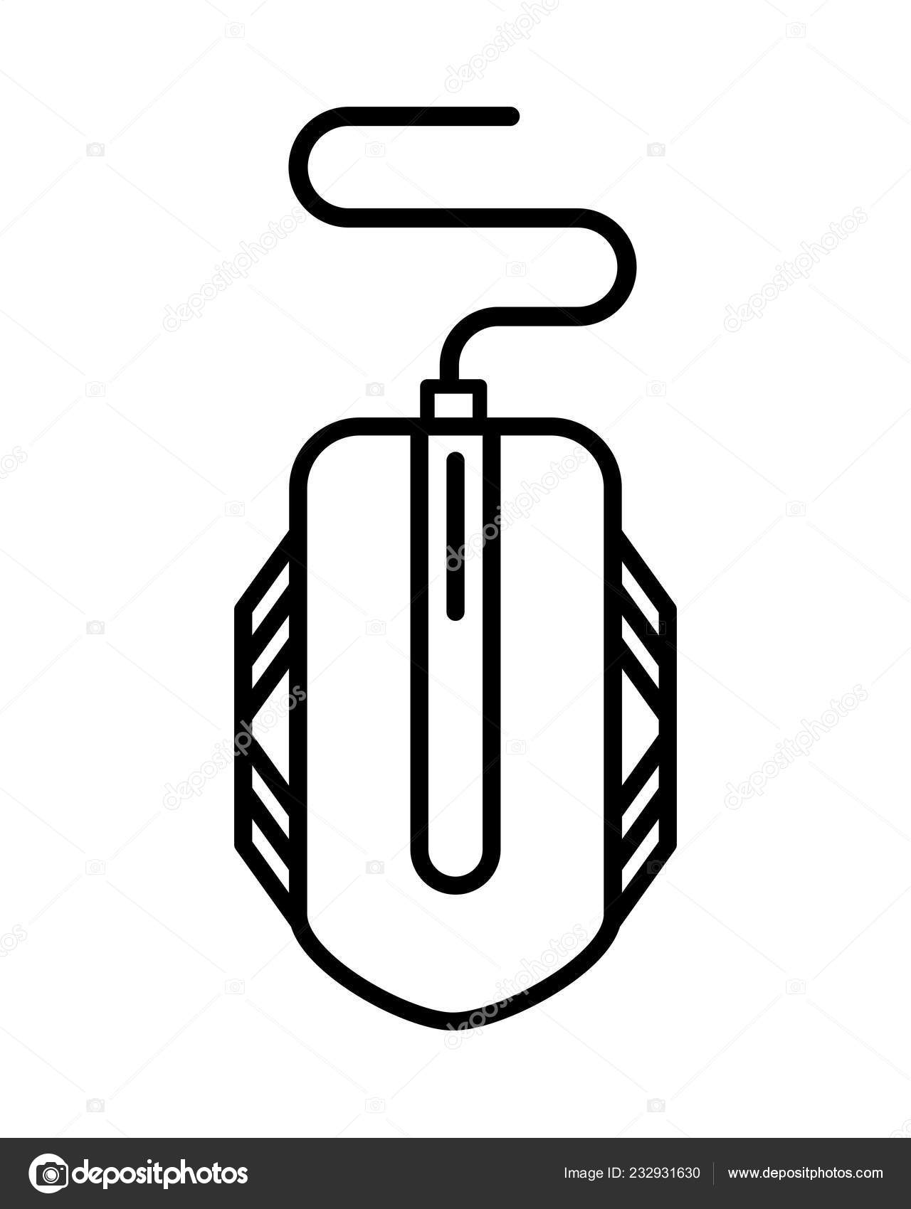Mouse device on white background Stock Vector by ©yupiramos 232931630