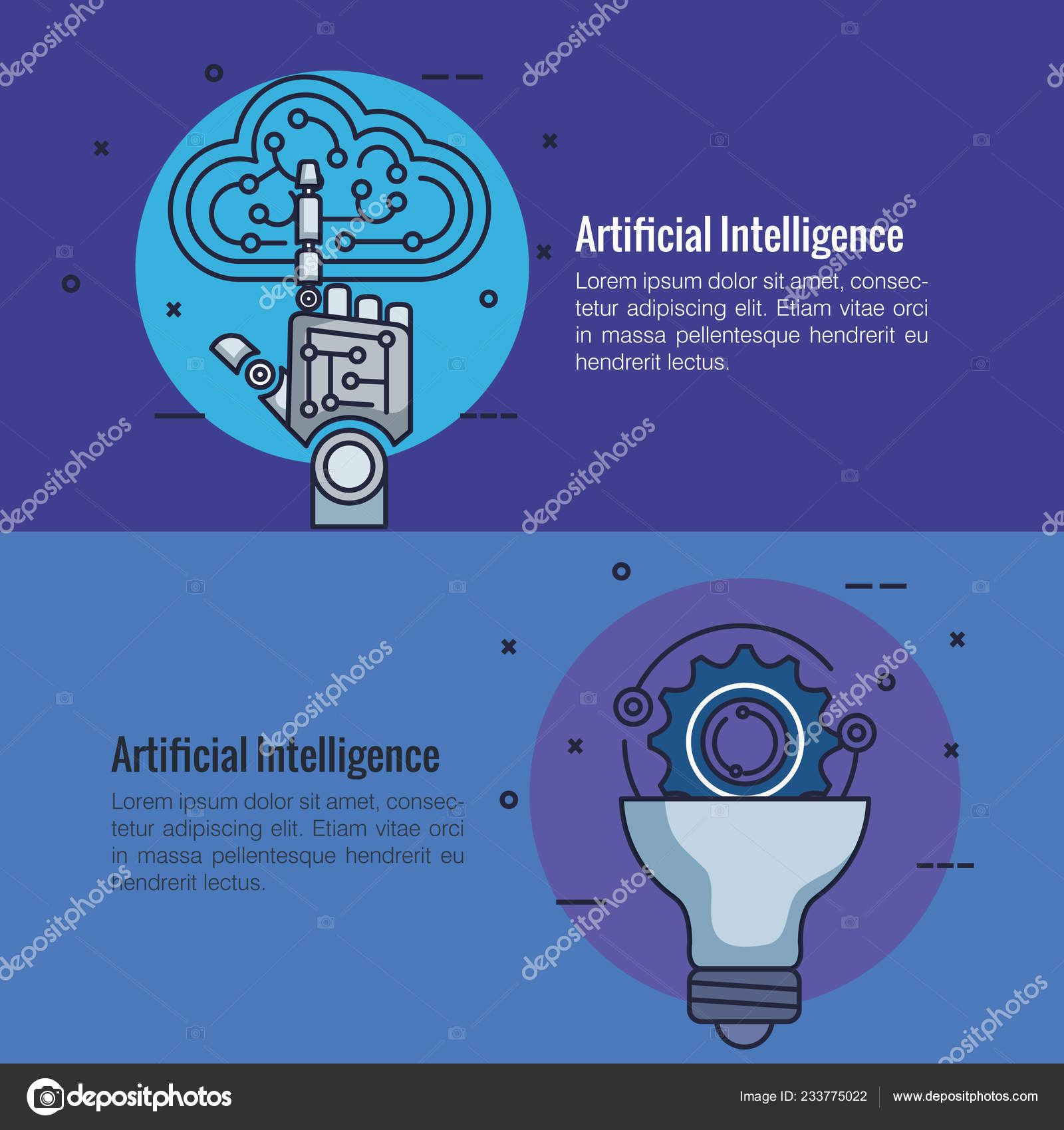 Artificial intelligence infographic icons Stock Vector Image by ...