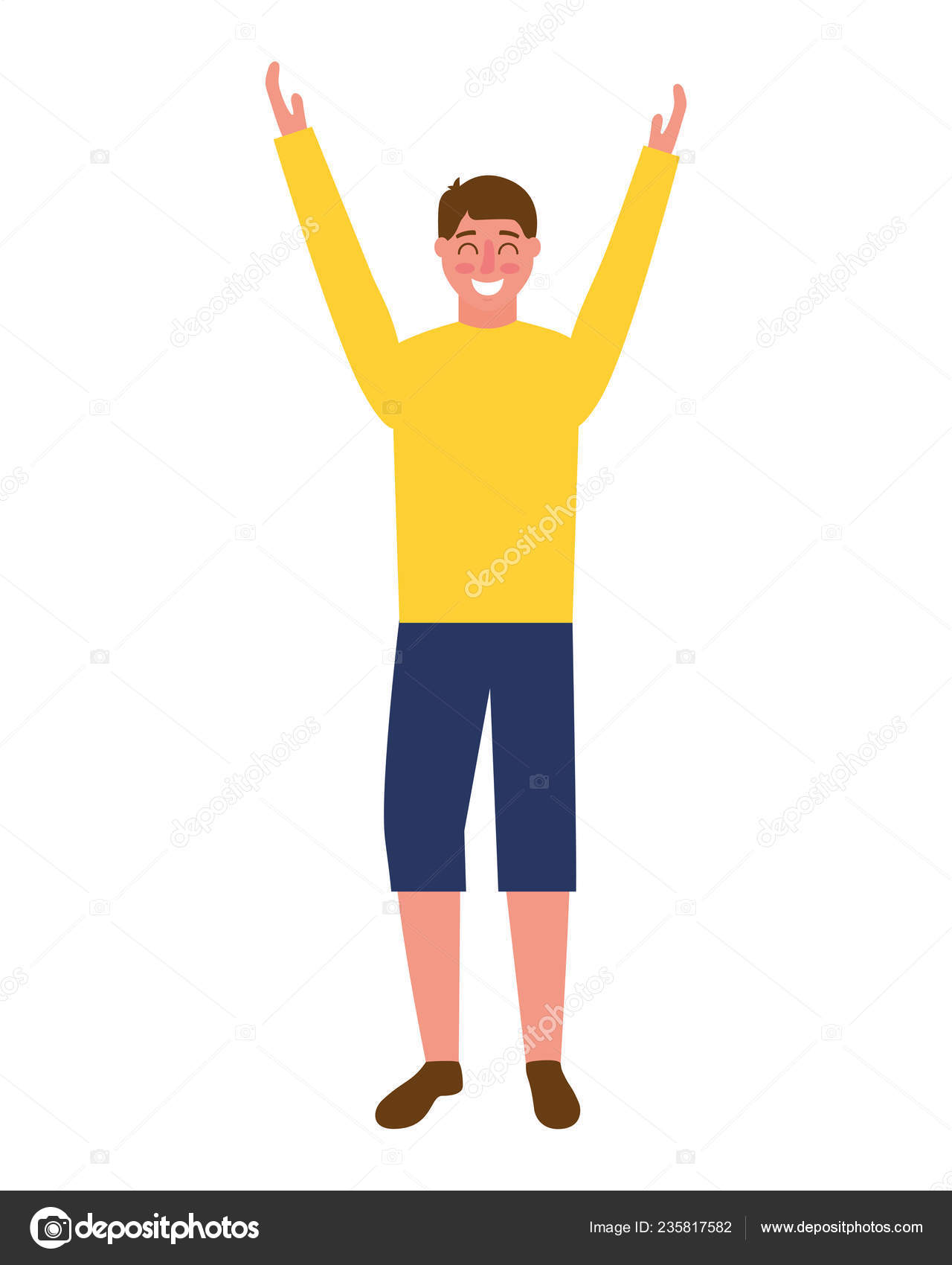Man standing character on white background Stock Illustration by ...
