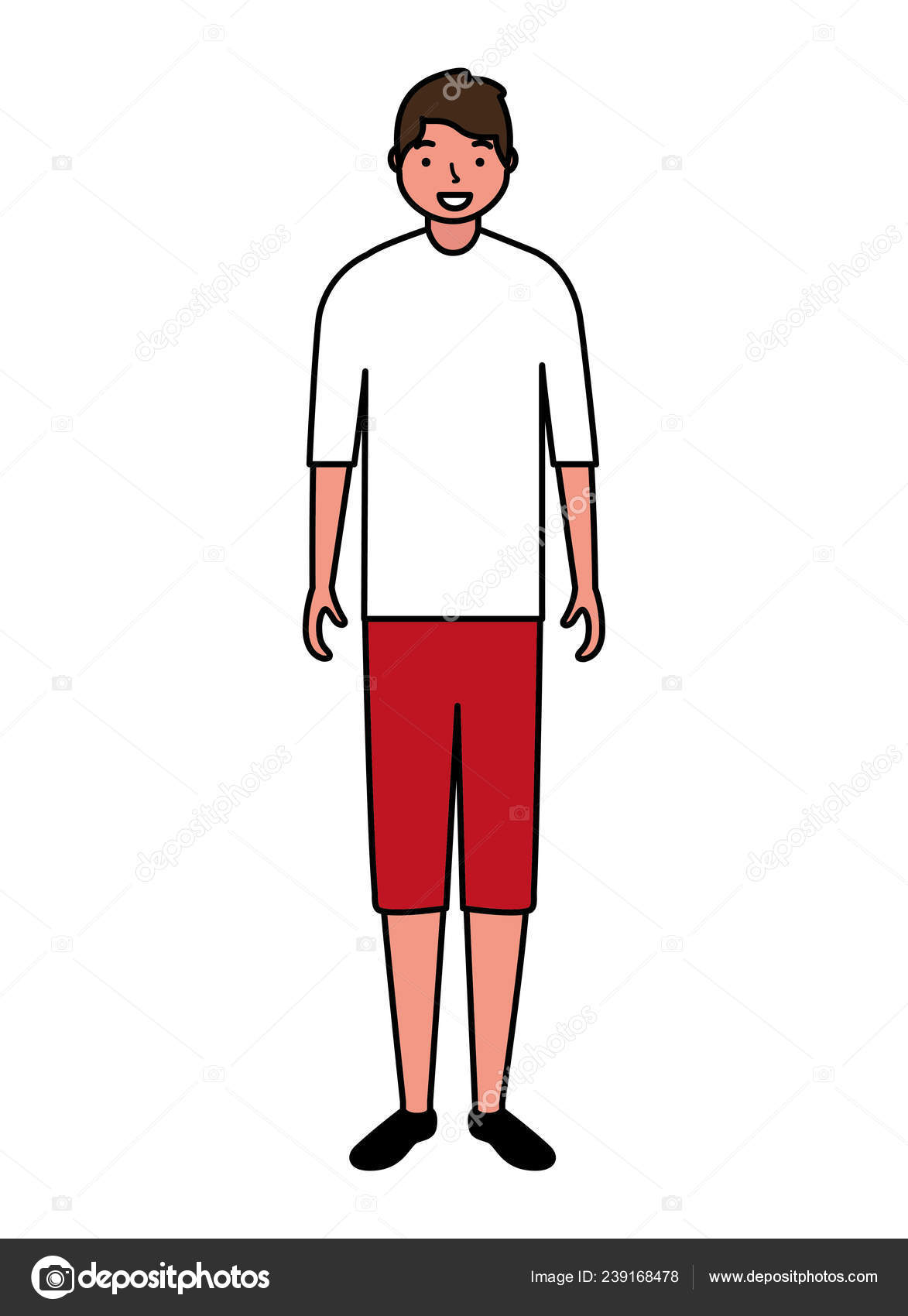 Man standing character white background Stock Vector Image by ...