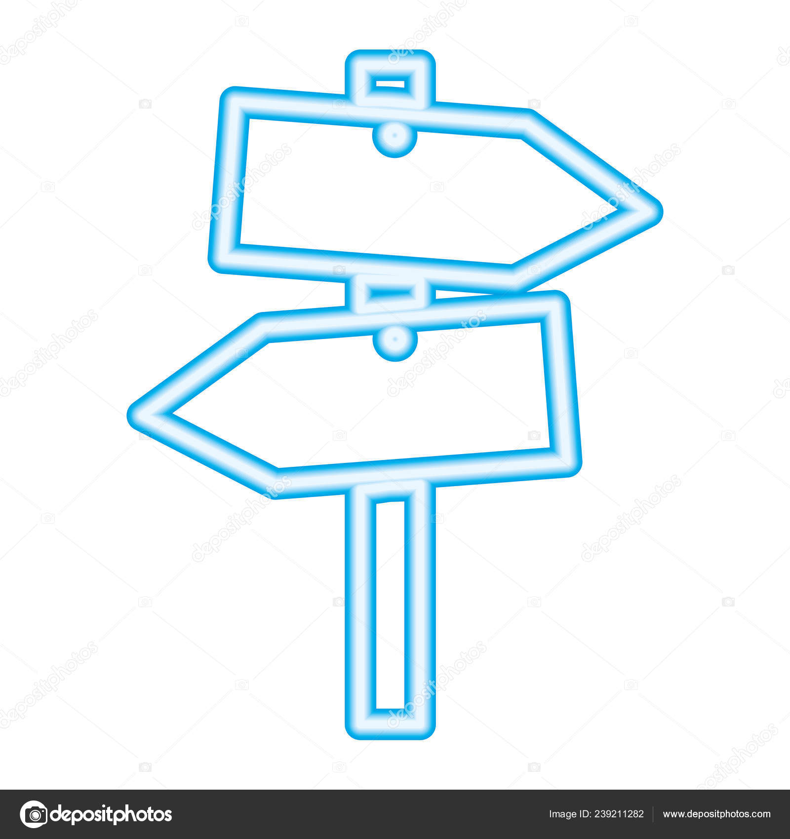 Wooden guide signal on white background Stock Vector by ©yupiramos ...