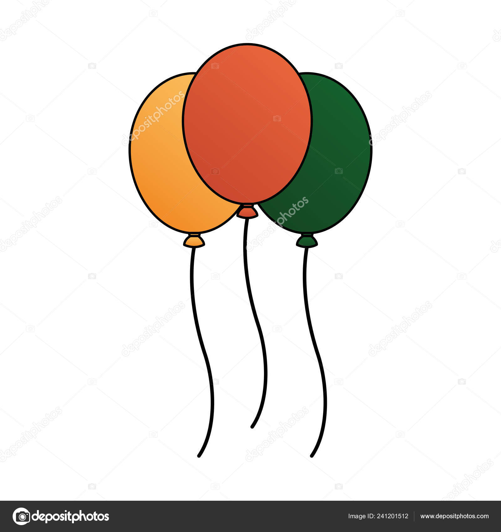 Three balloons decoration Stock Vector Image by ©yupiramos #241201512