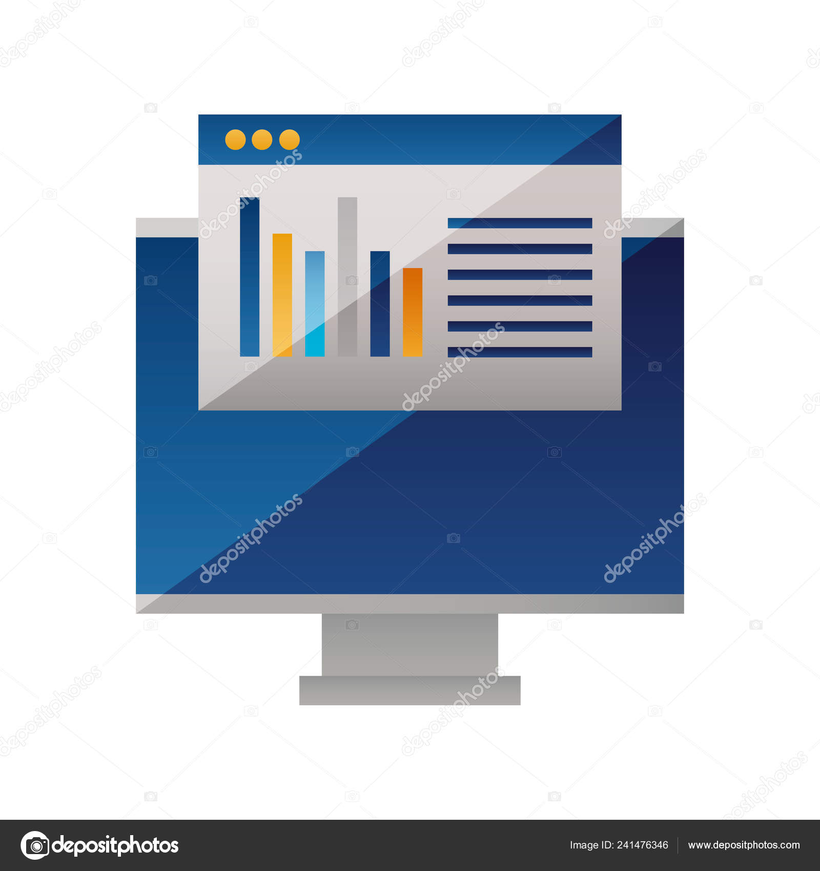 Computer monitor website Stock Vector by ©yupiramos 241476346