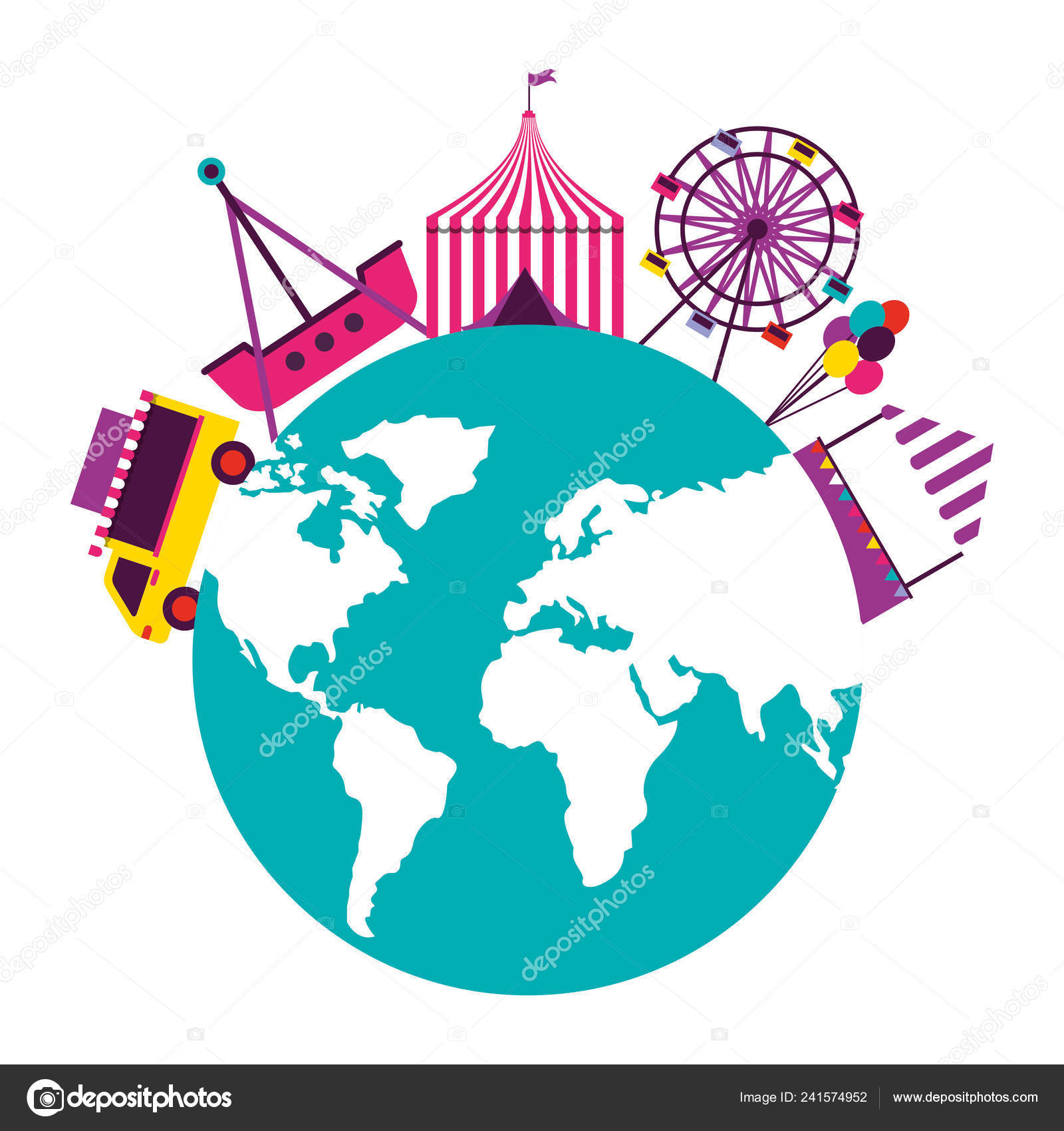 Fun fair carnival Stock Vector by ©yupiramos 241574952
