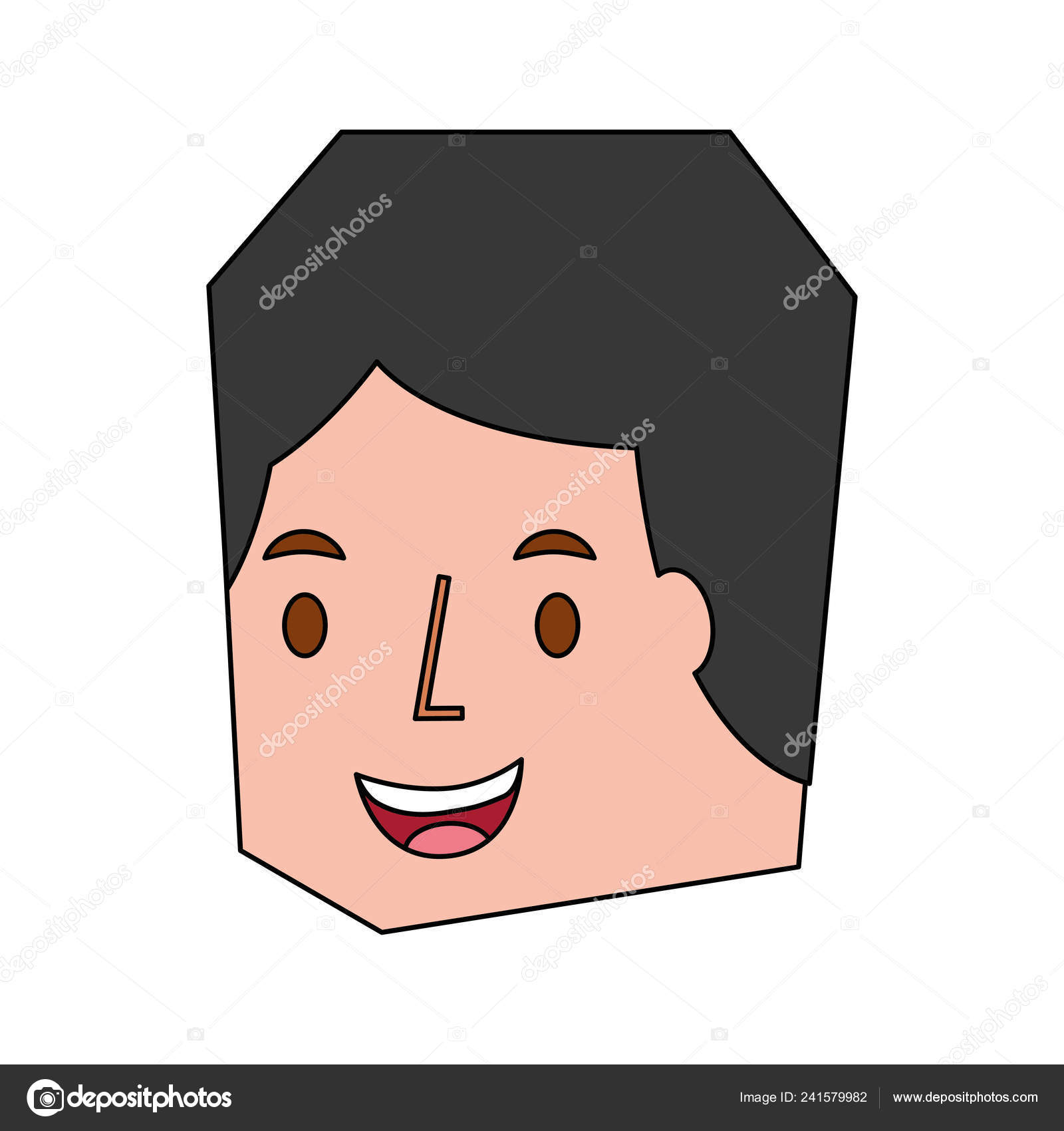 Man Face Cartoon Character Image Stock Illustration By ©yupiramos 241579982